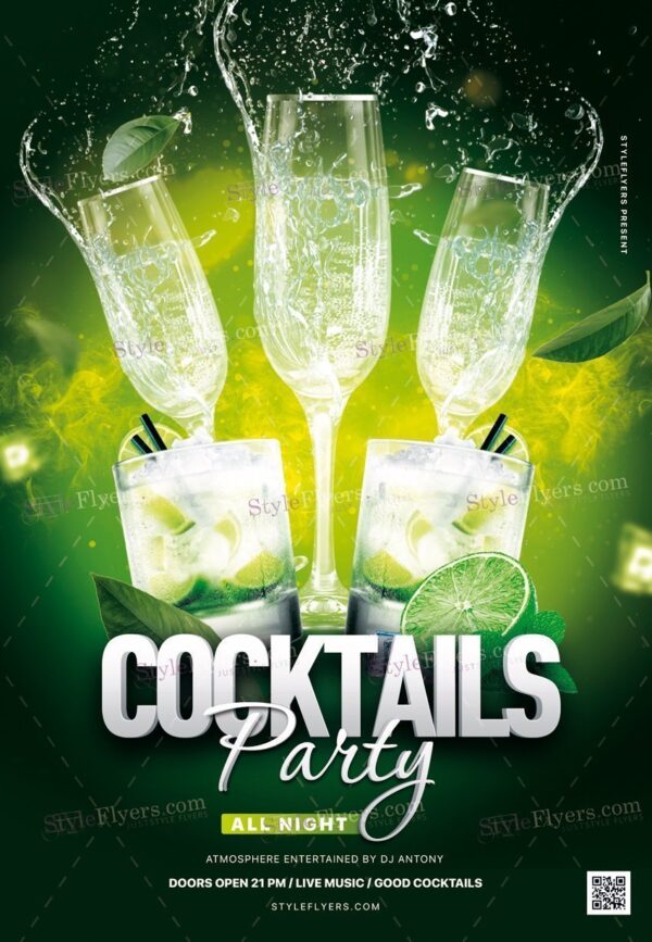 Cocktails Party Psd Flyer – StyleFlyers