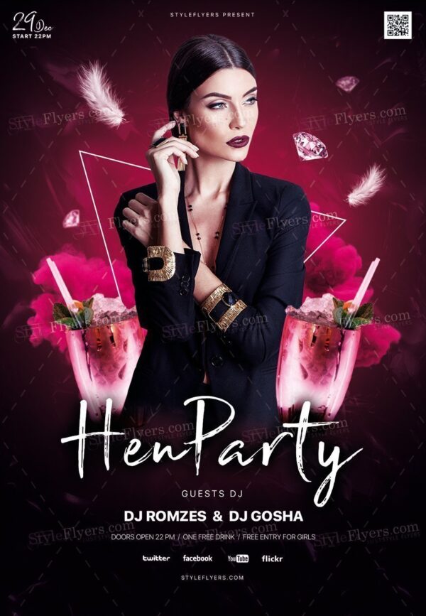 Hen Party Psd Flyer Template – StyleFlyers