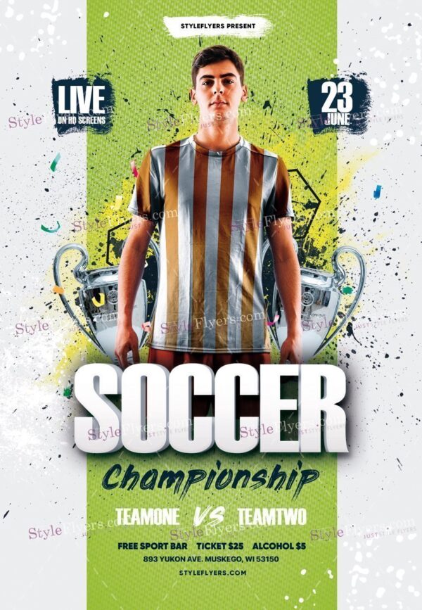 Soccer Championship Psd Flyer – StyleFlyers