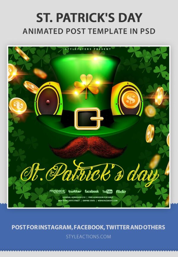 St Patrick Day Animated Template – StyleFlyers